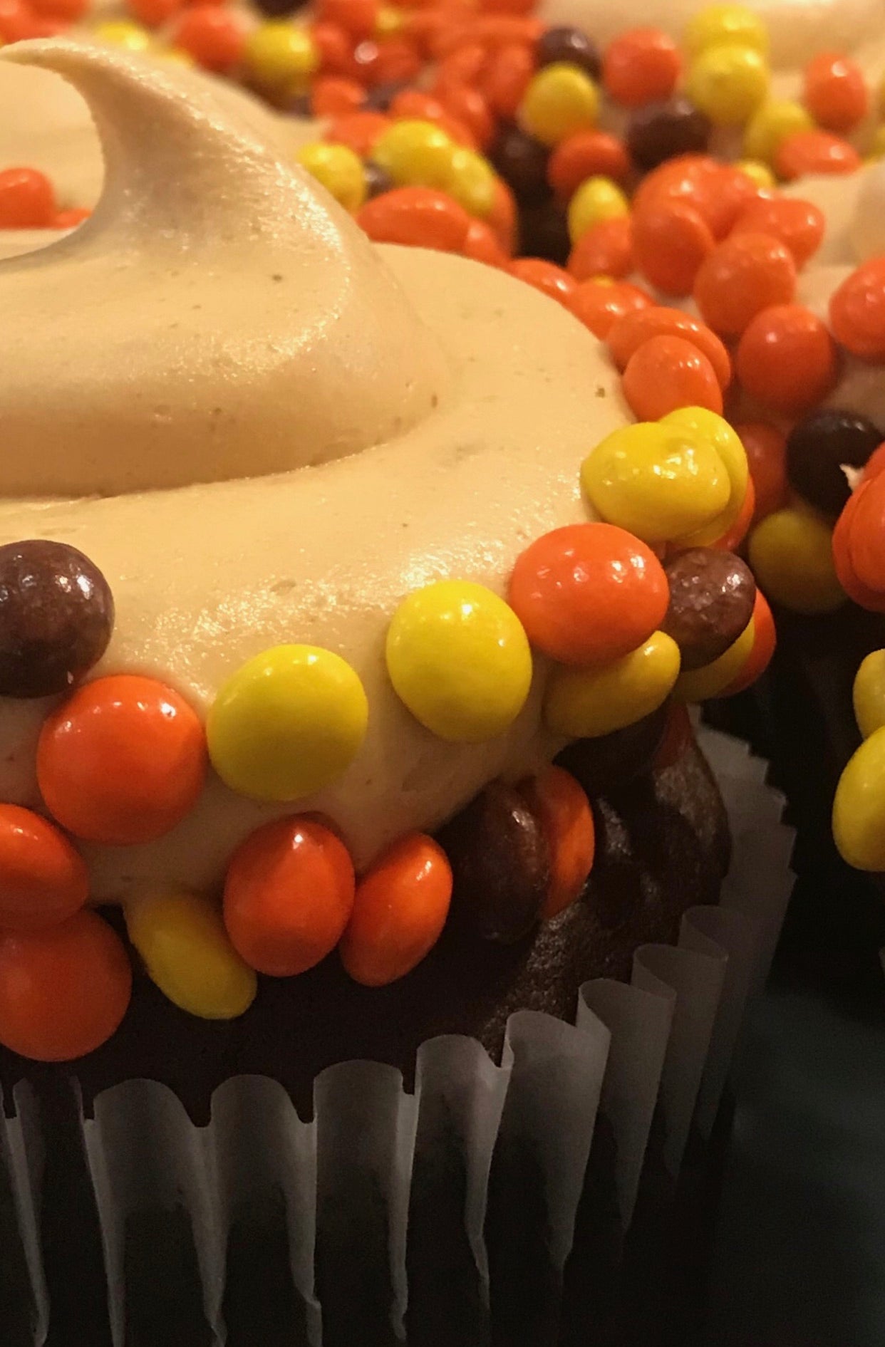 Reese Pieces Cupcakes – Colossal Cupcakes